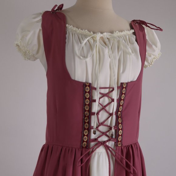 Dresses | Vtg Medievel Prairie Victorian Boho Corset Cottage Core ...
